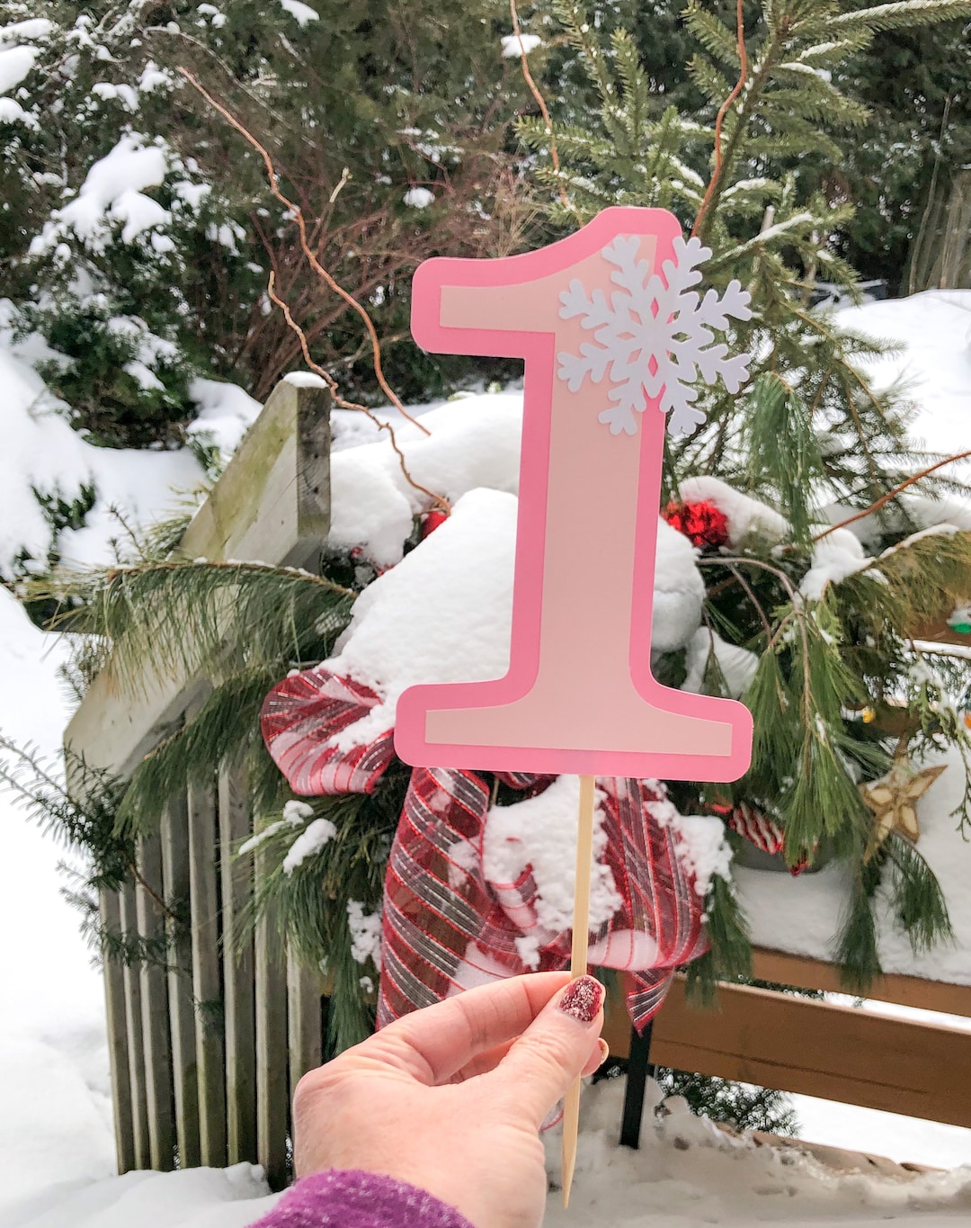 Snowflake Winter 1st Birthday Cake Topper/snow Much Fun Birthday ...