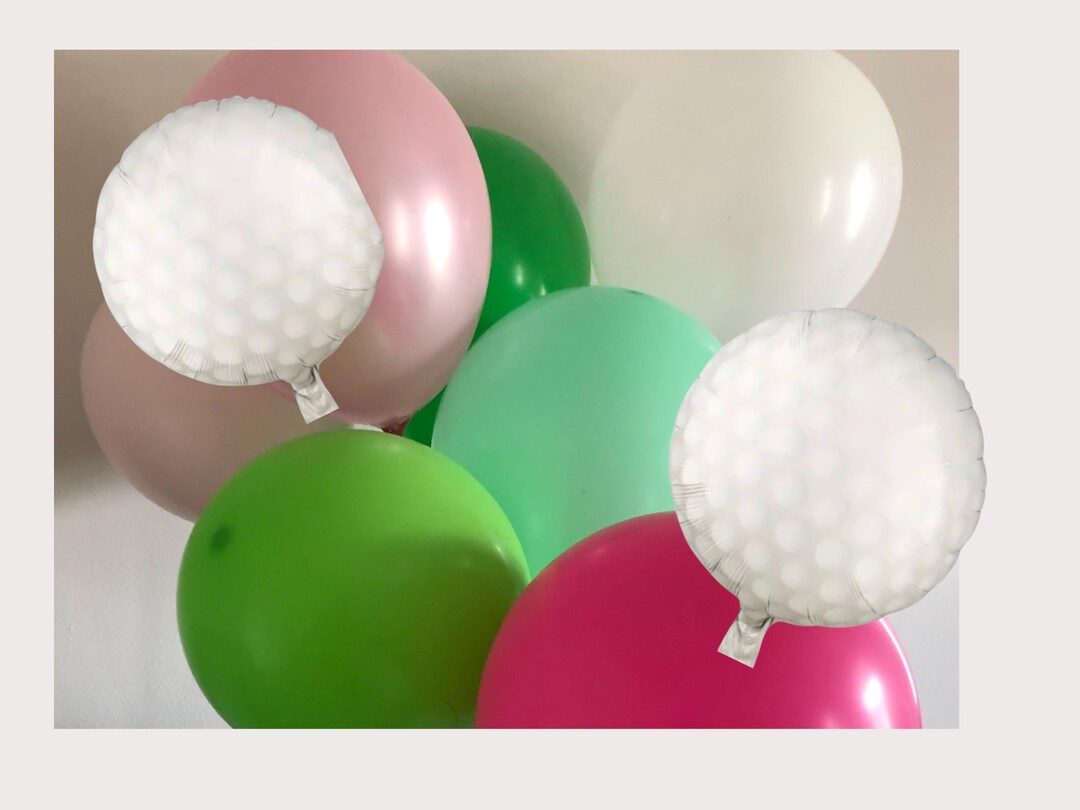 9 Pink Girls Golf Balloons/ Golf Girls Party Decor/hole in One Party ...