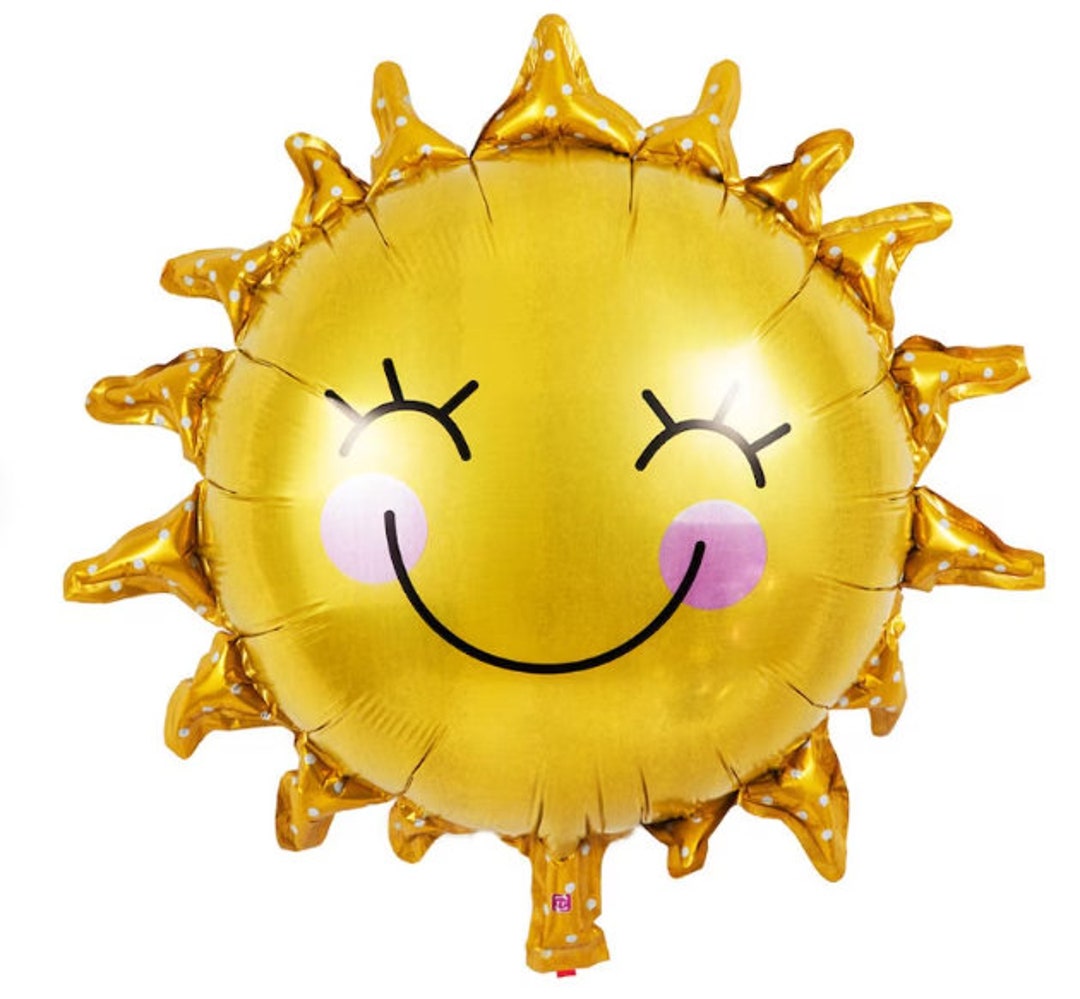 SUNSHINE Smiley Balloon/ Giant Sun Mylar Balloon/first Trip Around Sun ...