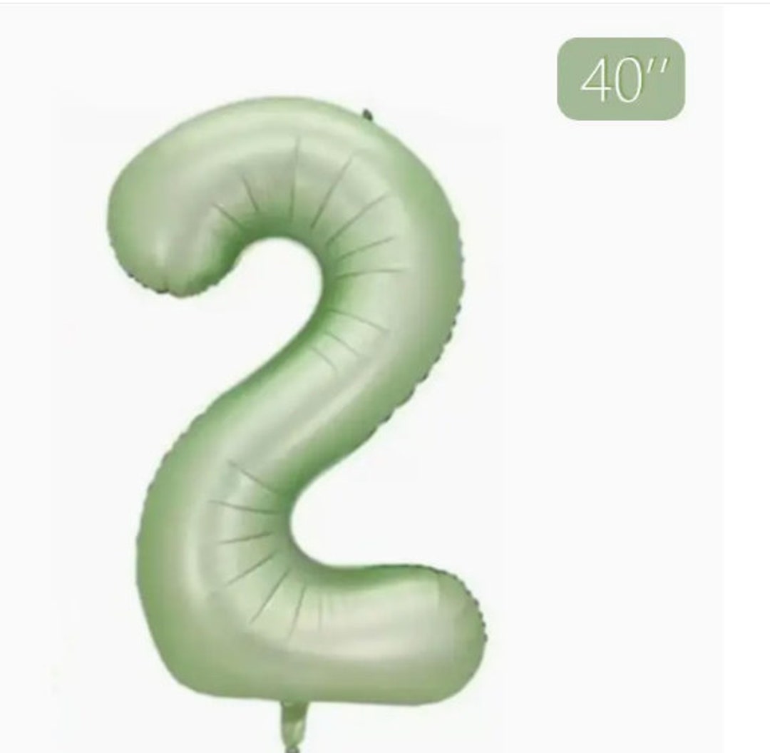 Jumbo Extra Large Pastel Green 2 Balloon/ Second Birthday Balloon/ Two ...