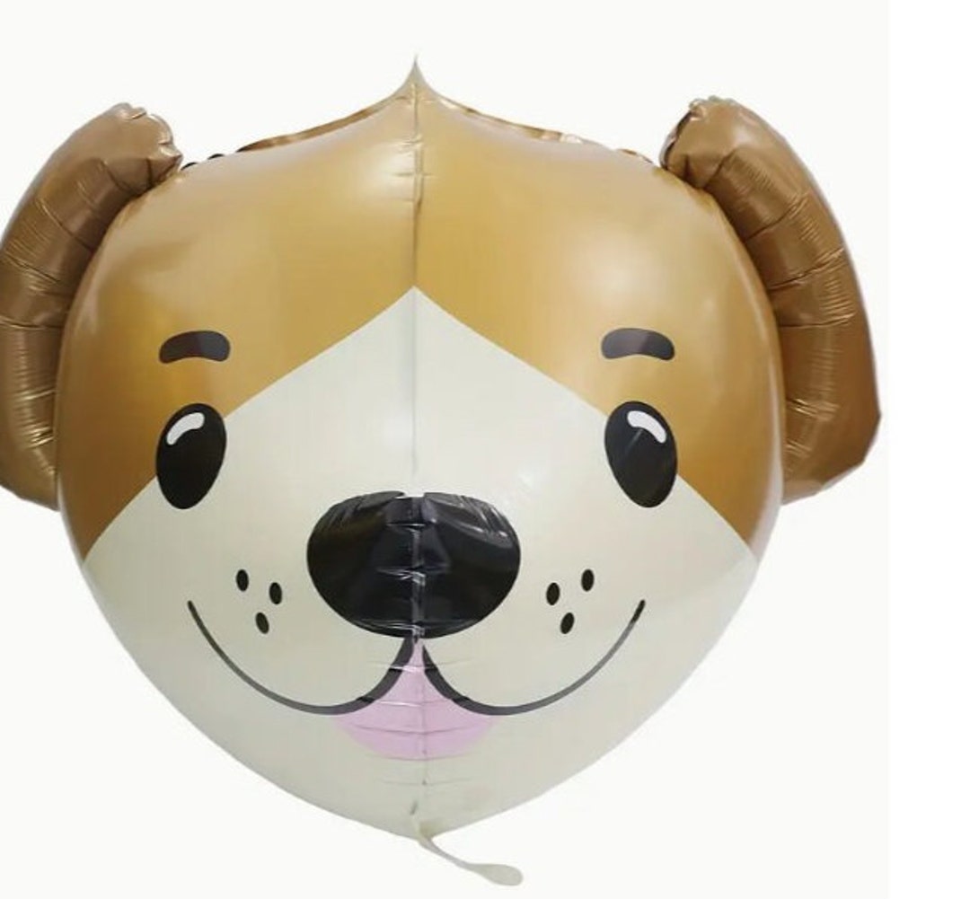 Let's Pawty Puppy Balloon, Puppy Dog Face Balloon 21", Puppy Party ...