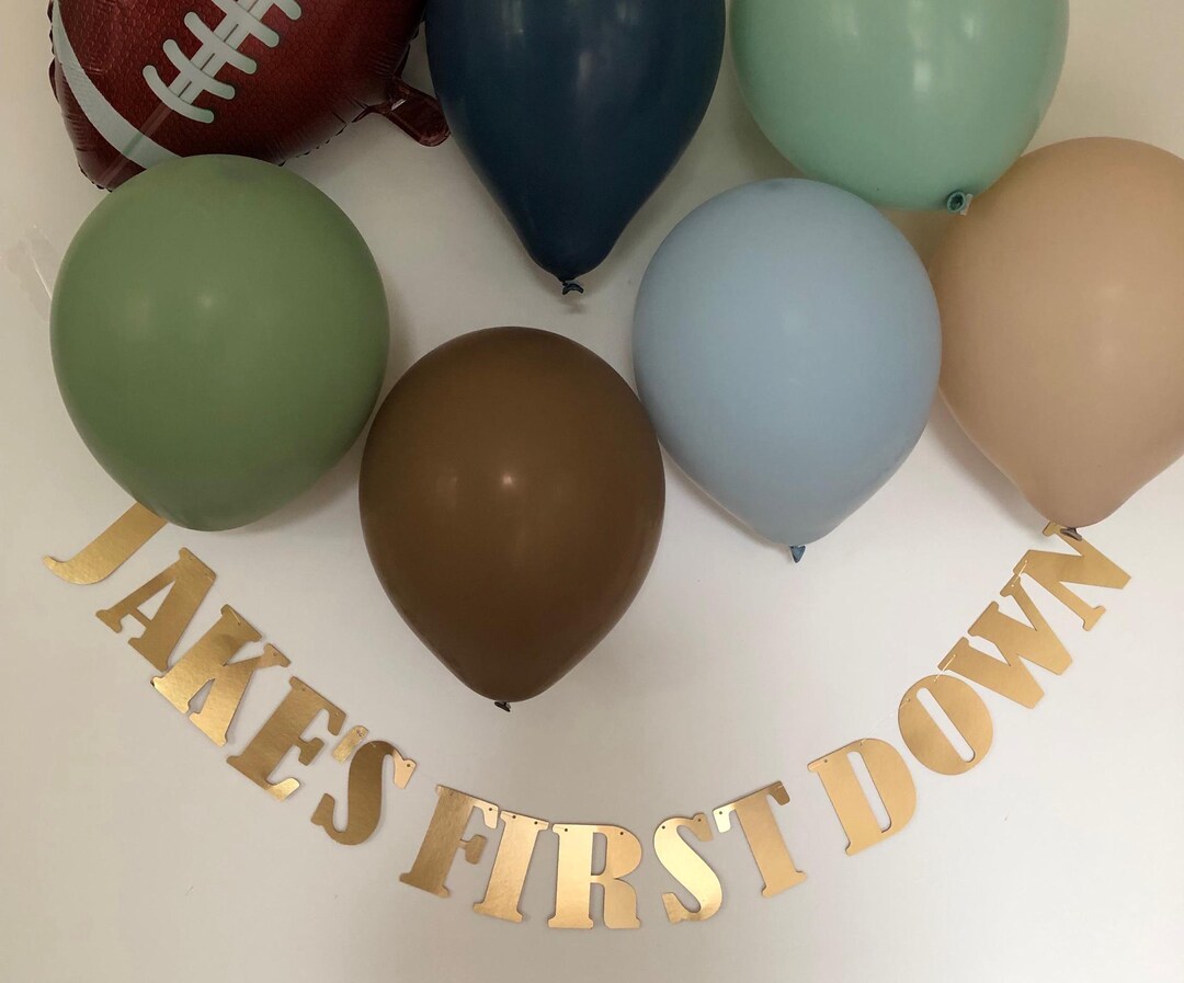 Football 1st Down Party Banner, First Year Down Letter Banner, Football ...