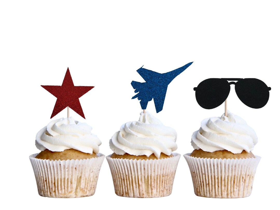 Fighter Jet Cupcake Toppers, One Fast Year, Top One Party, Jet Plane ...