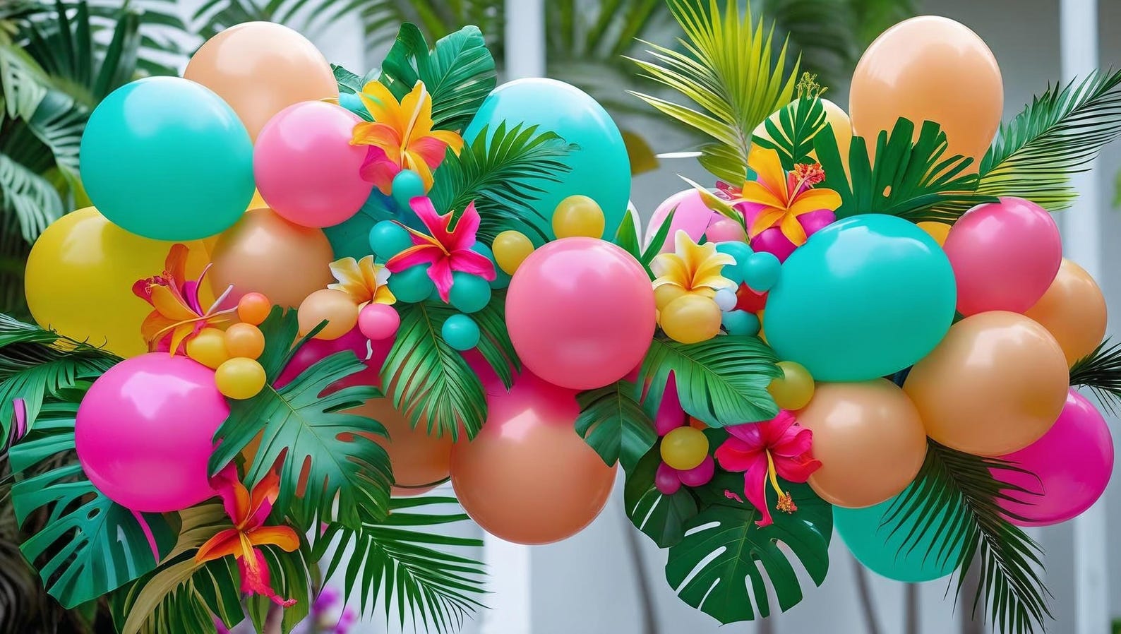 Summer Beach Balloon Garland, Beach Club Party Balloons, Surf Beach ...