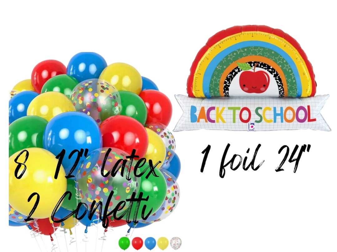 Rainbow Back to School Balloon/1st Day of School Party Decoration, 1st ...