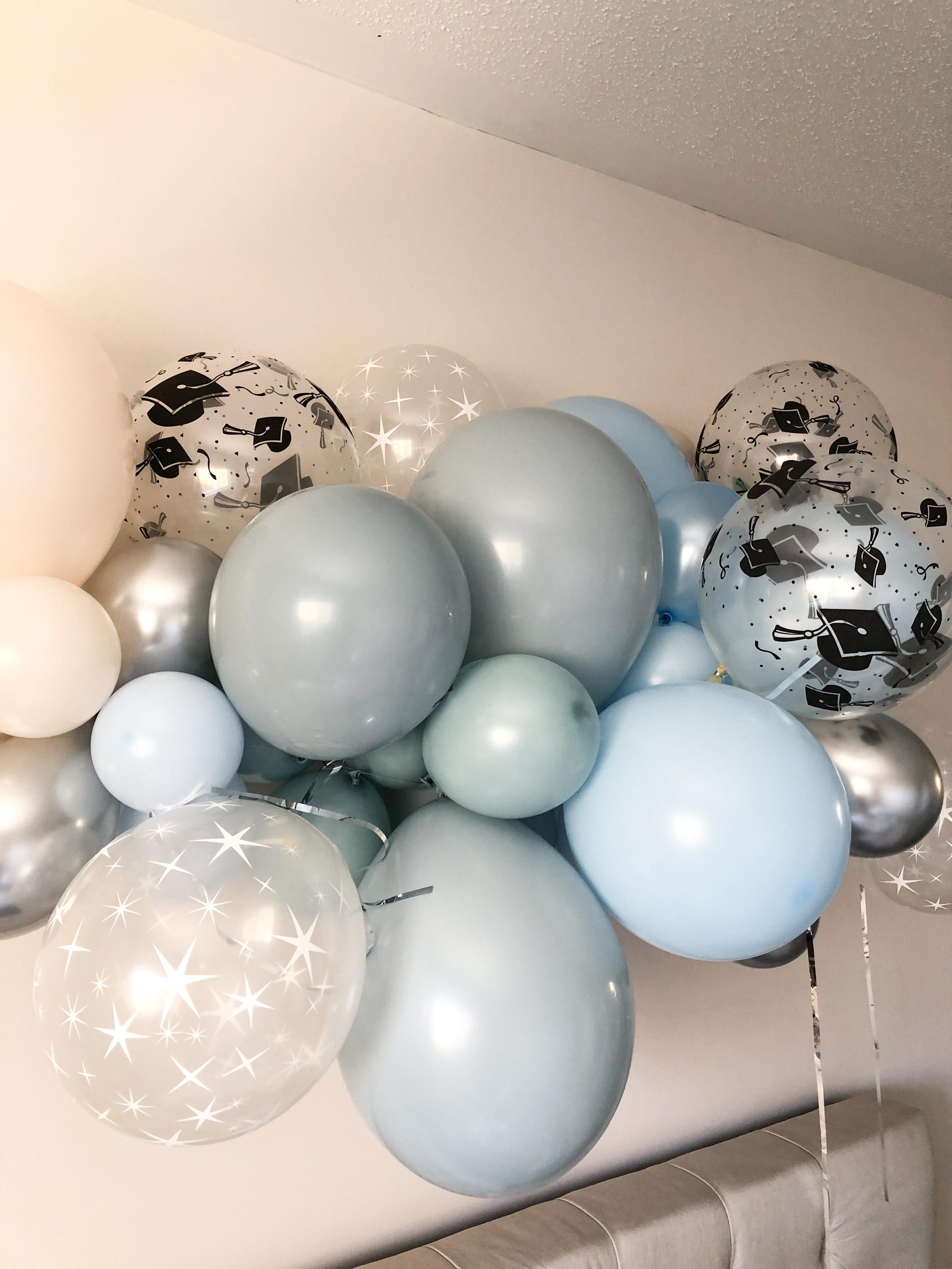 Grad Balloon Garland/ Neutral Grad Balloons/ Graduation Party Decor ...