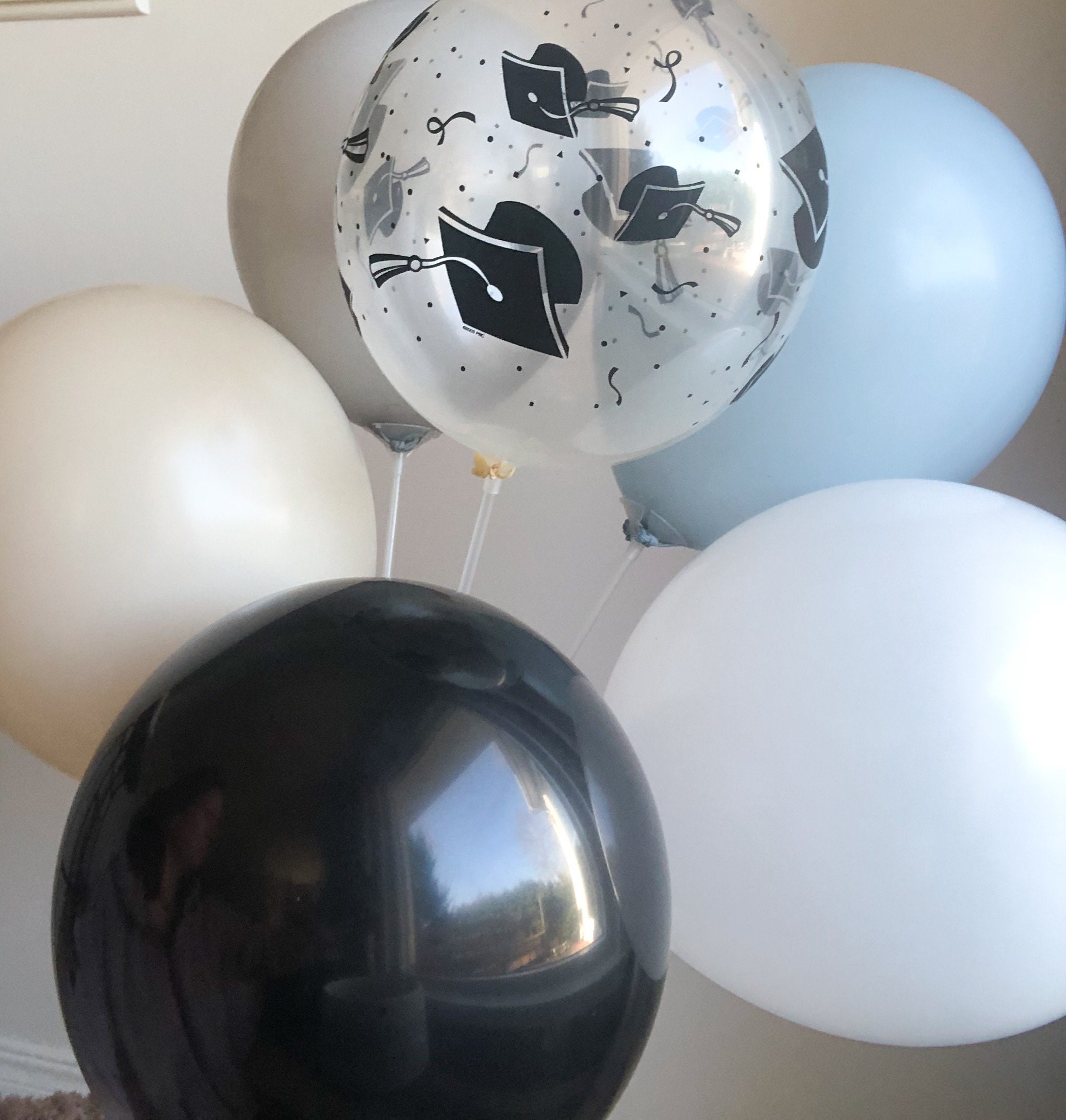 Neutral Grad Balloons/ Graduation Party Decor/ Grad Party Decor/grad ...