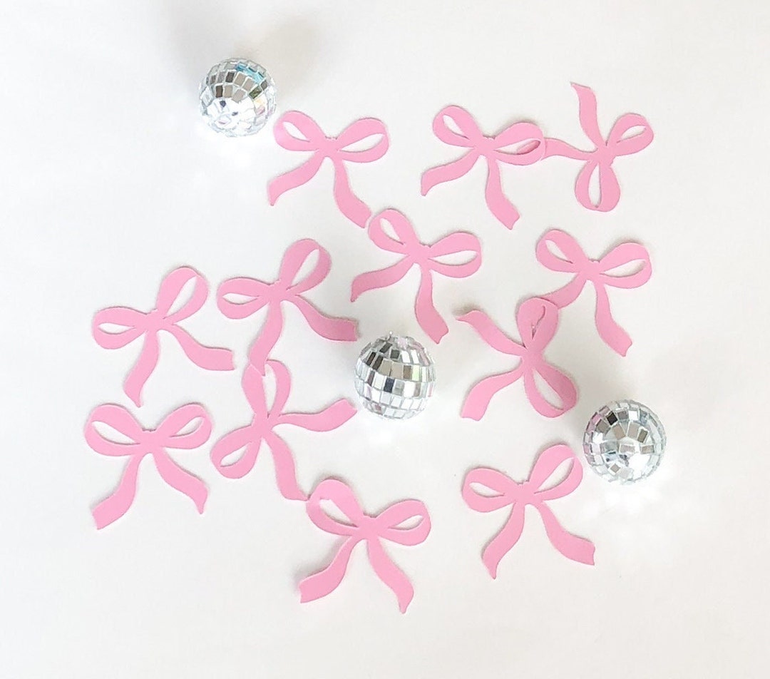 50 Pink Bow Confetti, Pink Bow Party, She's Tying the Knot Bachelorette ...