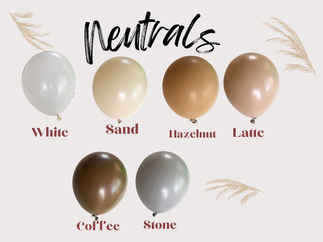Neutral Luxe Balloons | Neutral Party Decor, Neutral Baby Shower ...
