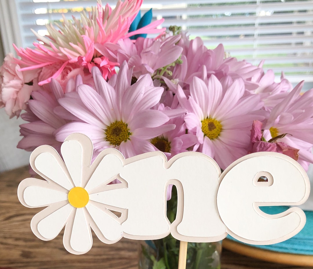 One Daisy Cake Topper/ Daisy 1st Birthday/boho First Party/daisy Themed ...
