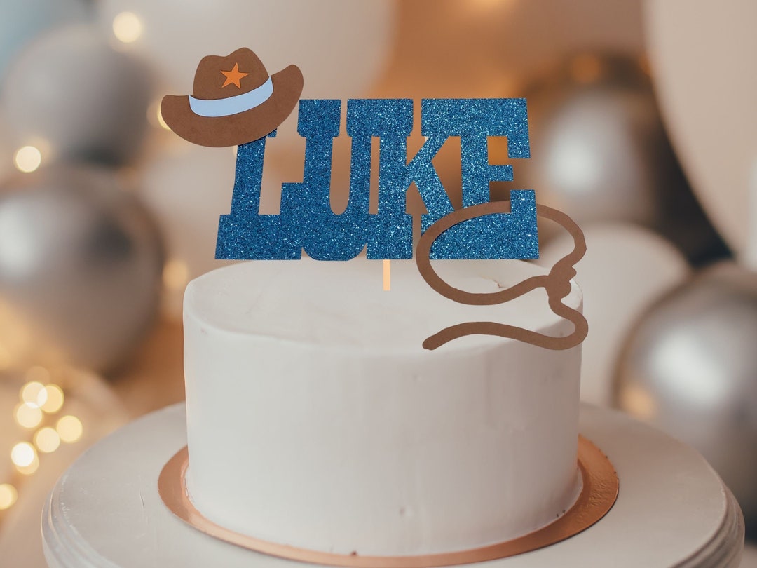 First Rodeo, Cowboy Cake Topper,western 1st Birthday, Little Cowboy is ...
