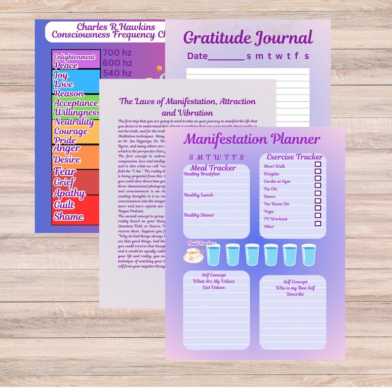 Manifestation Planner Printable or Digital iPad Daily Pages Laws of ...