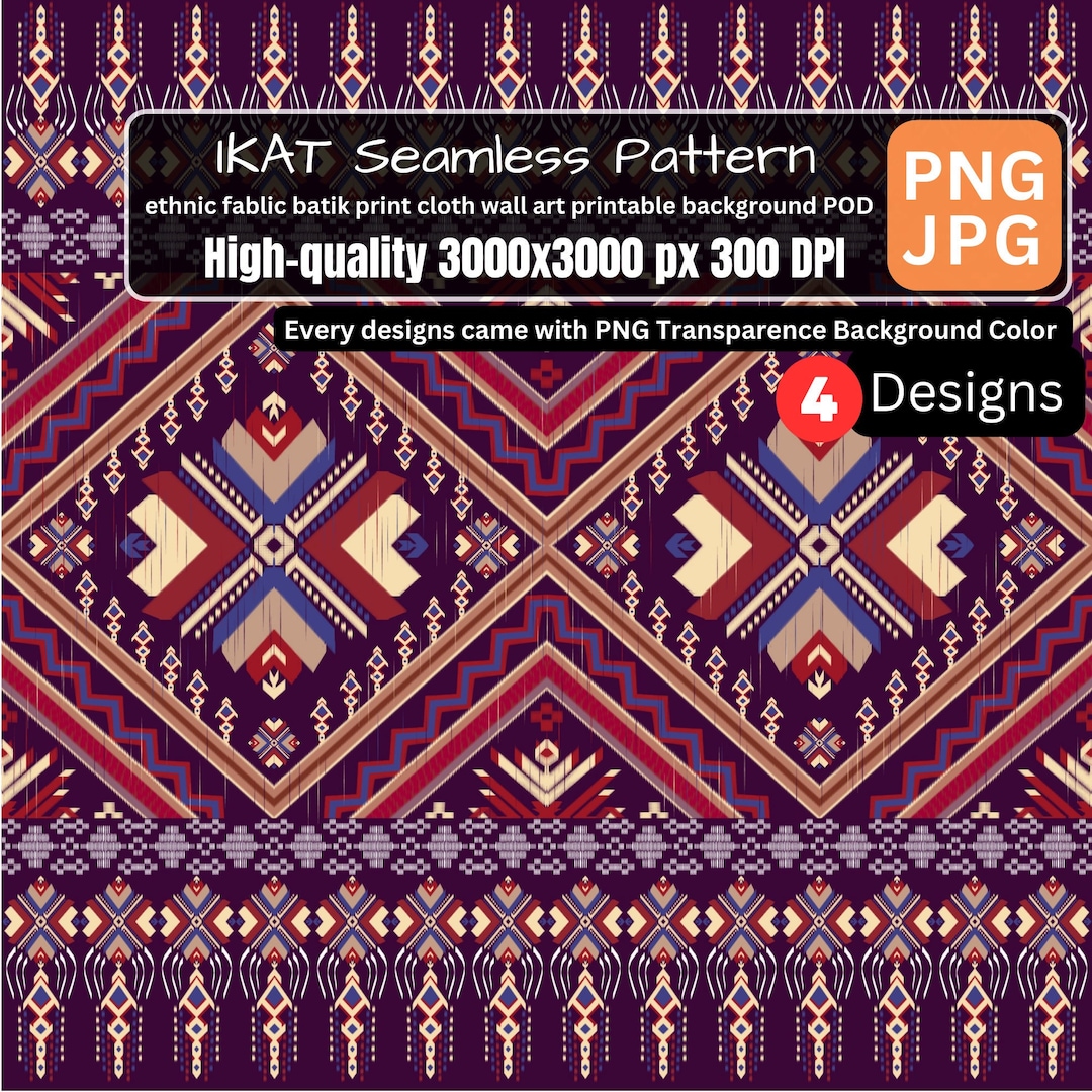 Ikat Seamless Pattern,abstract Ikat,aztec Geometric,ethnic Texture,thai ...