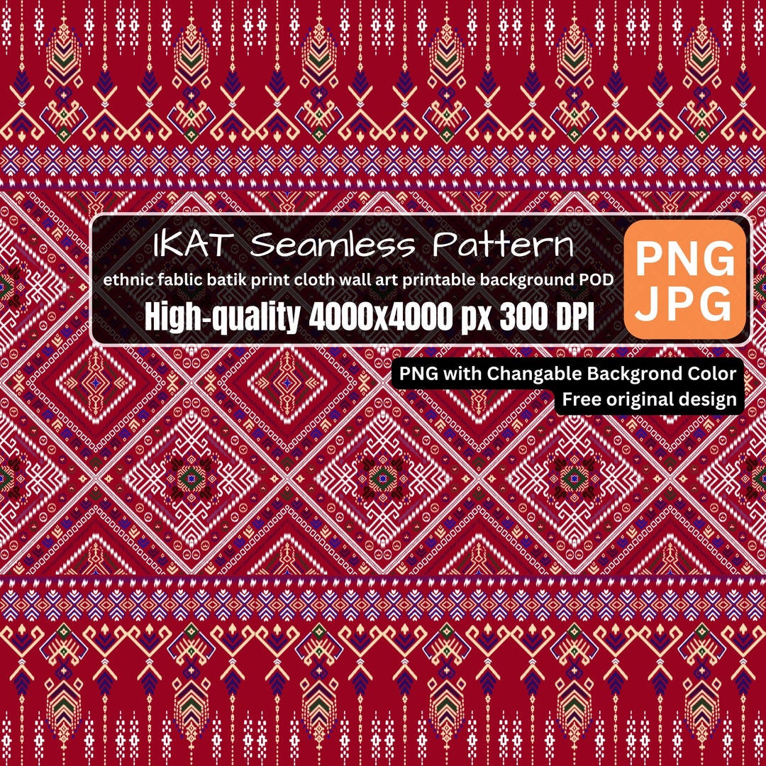 Ikat Ethnic Seamless Pattern,thai Ikat,aztec Pattern,geometric Pattern ...