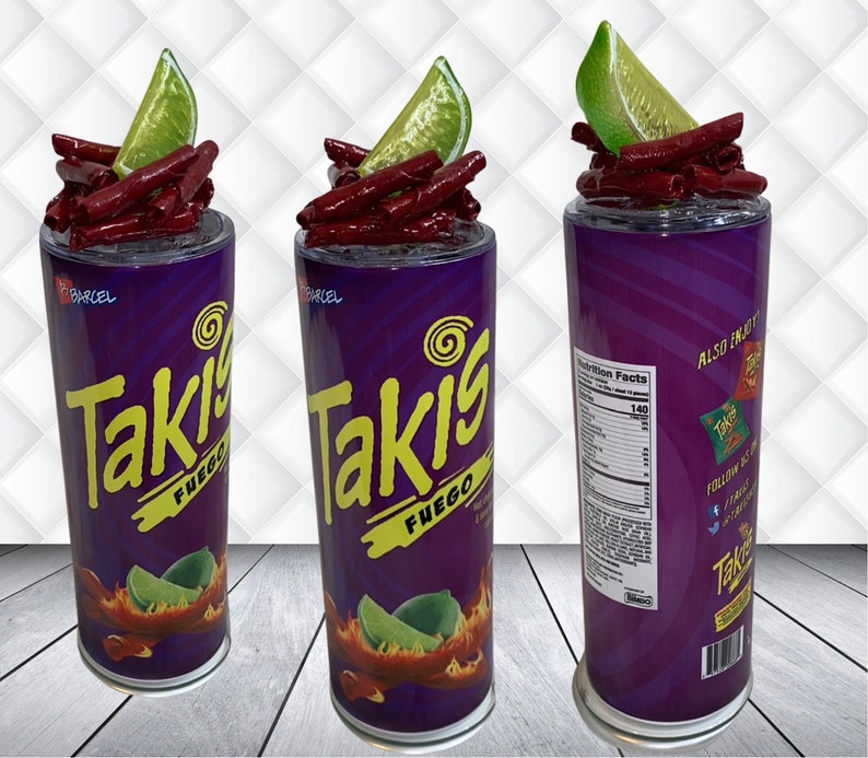 Takis 20oz Skinny Tumbler | Magnetic Lid - Etsy