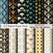 Art Deco Seamless Digital Paper Pack - 12 Gold & Black Patterns ...