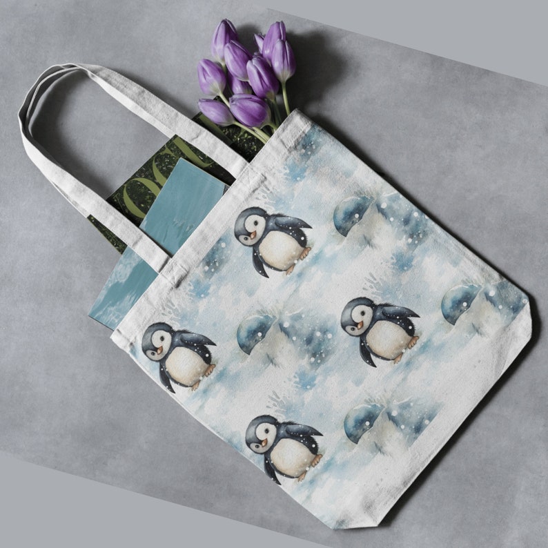 Seamless Penguin Winter Wonderland Pattern Cute Christmas Fabric ...