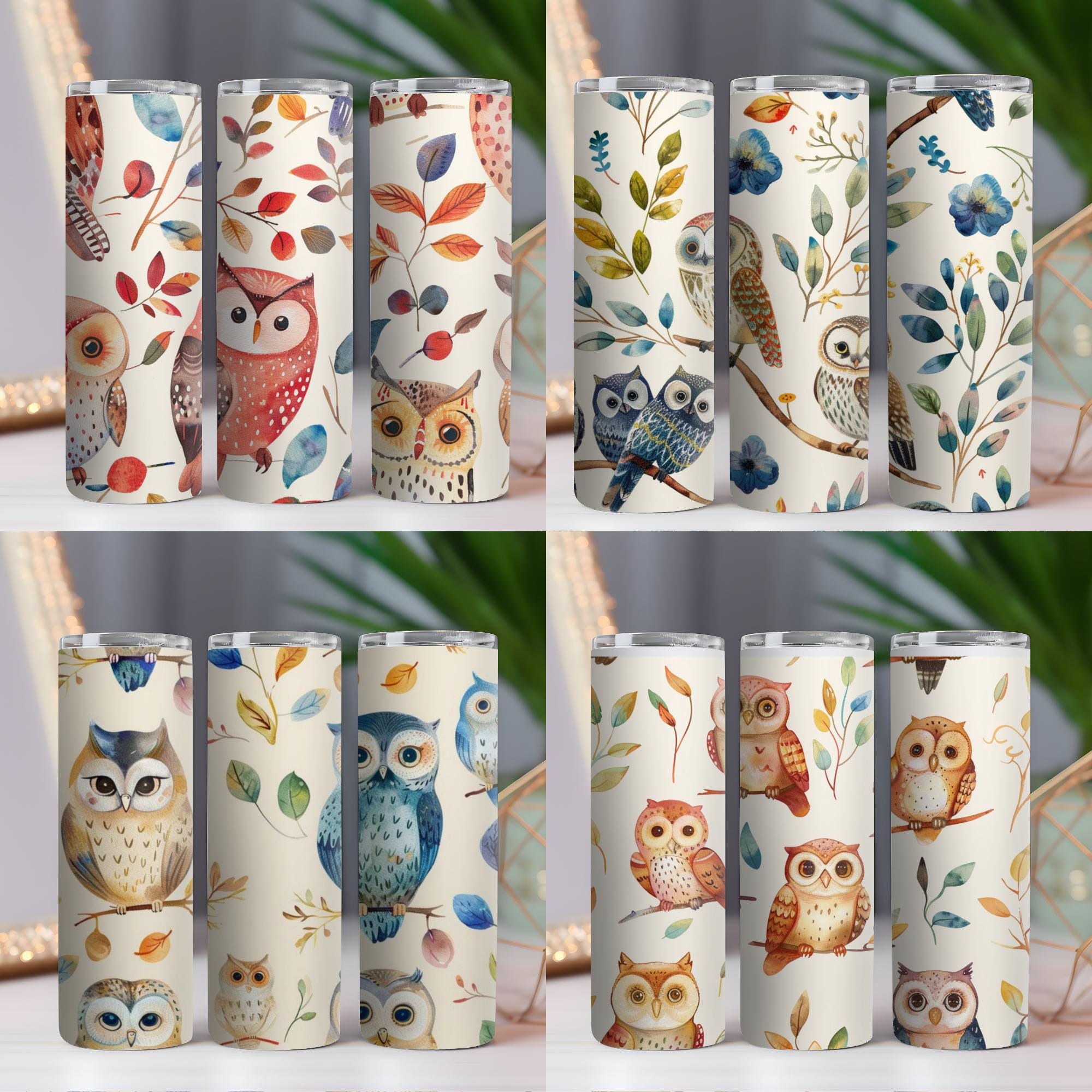 Seamless Owl Pattern Printable | Woodland Owl Digital Paper | Cute Owl ...
