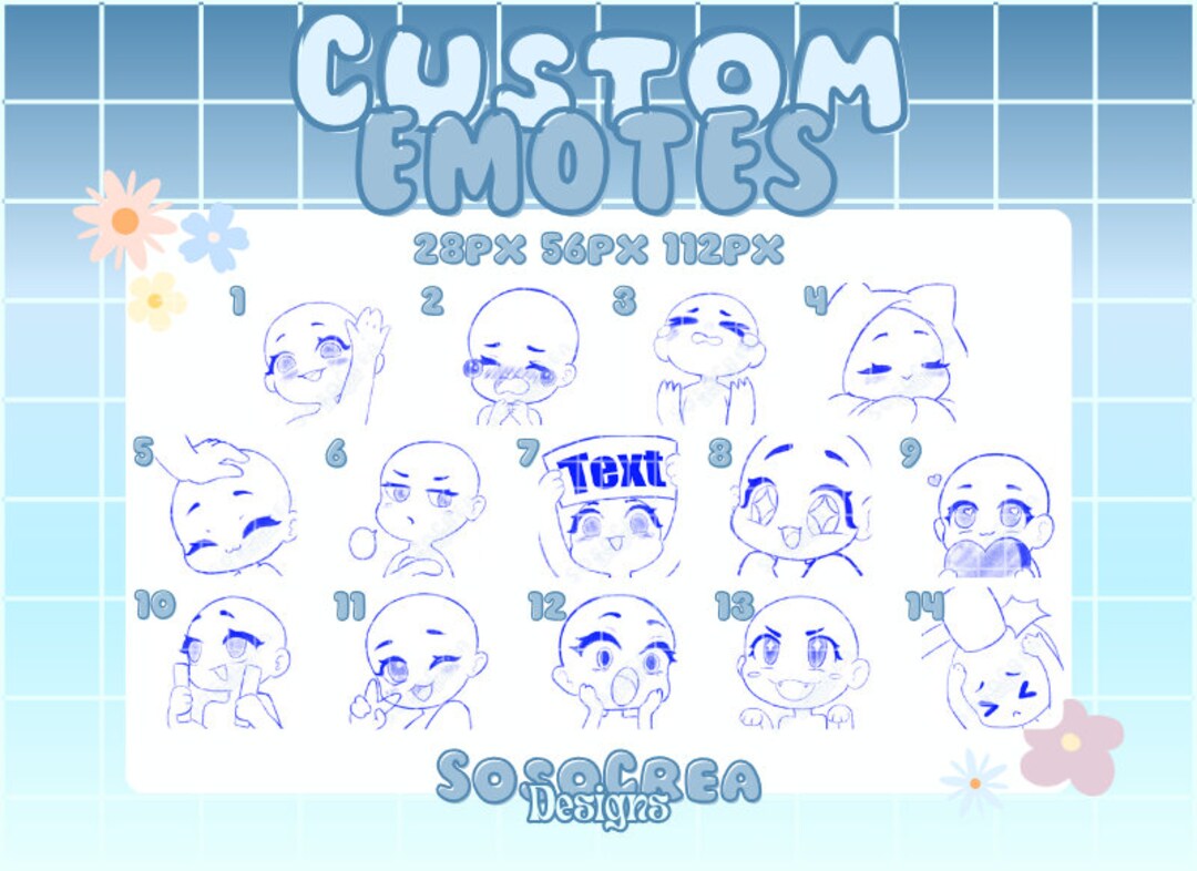 Custom Twitch Emotes Twitch Emoticons Custom Emoticons for Streaming - Etsy