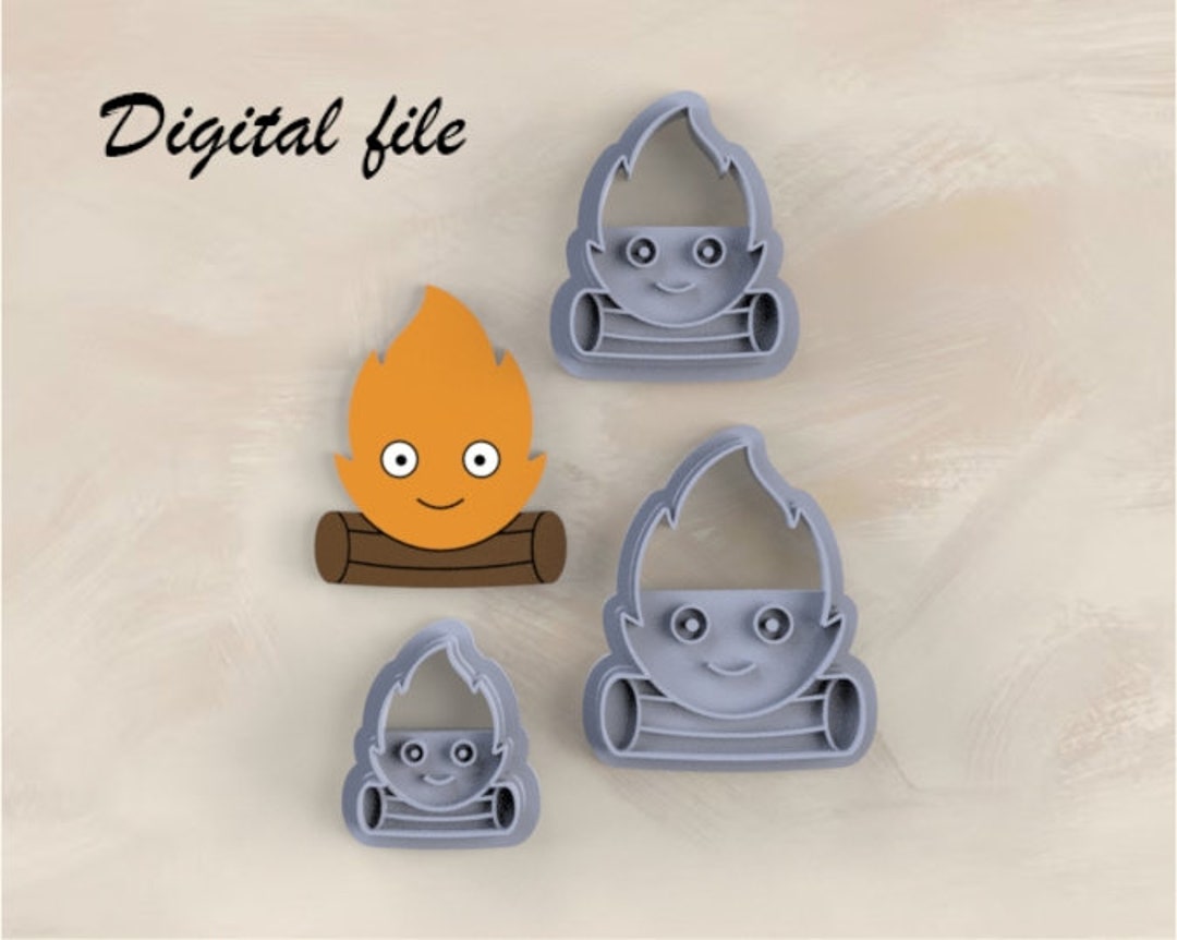 Calcifer Polymer Clay Cutter Digital STL File 3 Sizes Sharp Clean Cut ...