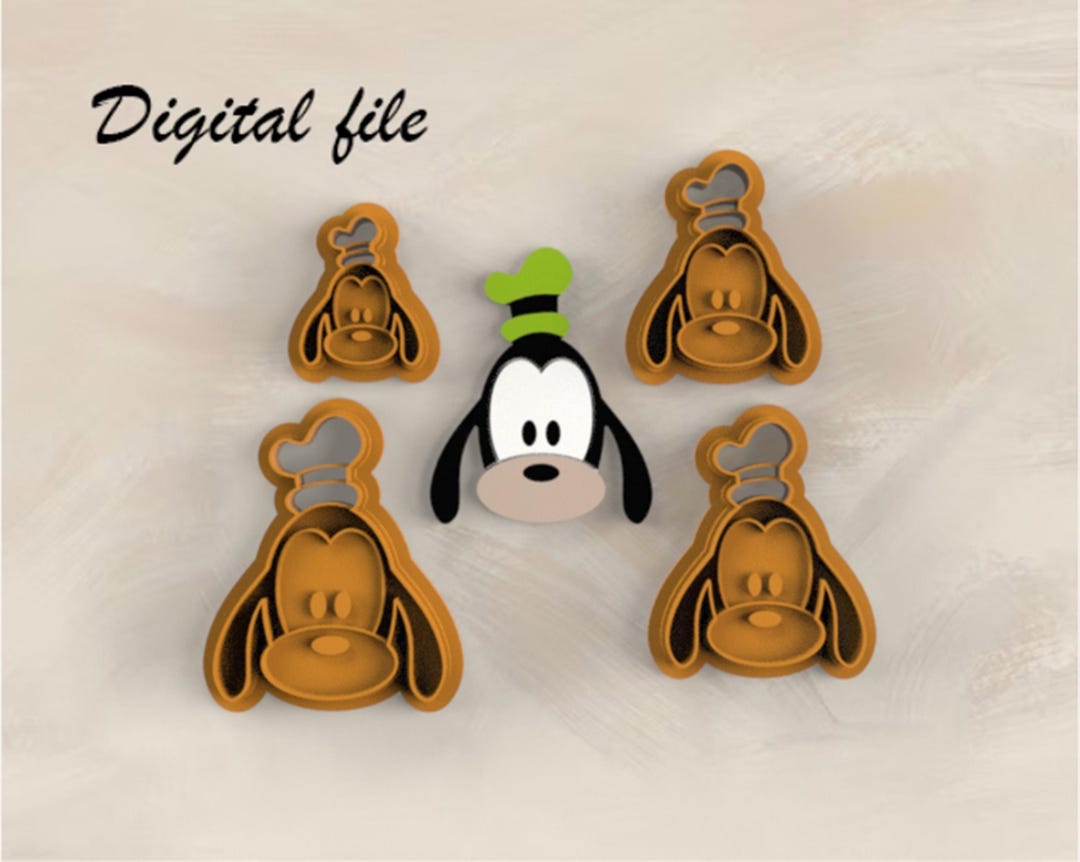Goofy Polymer Clay Cutter Digital STL File 4 Sizes Sharp Clean Cut - Etsy
