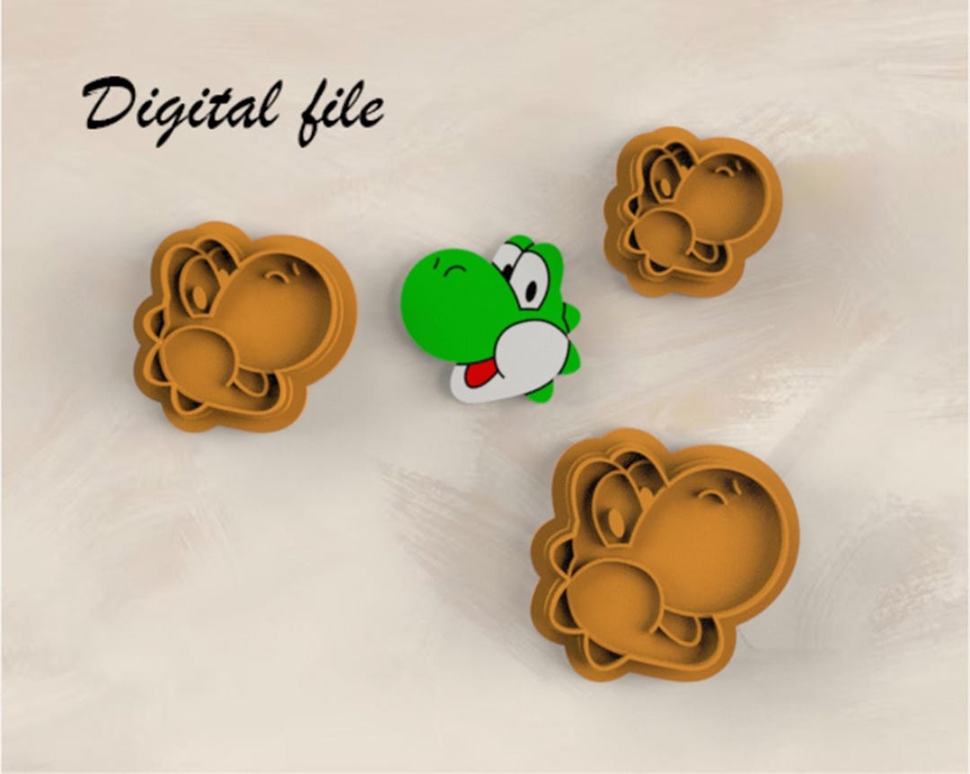 Yoshi Polymer Clay Cutter | Digital STL File | 3 Sizes | Sharp Clean ...