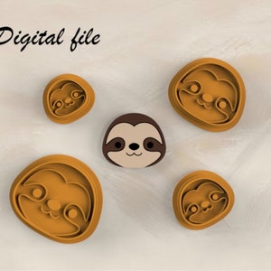 Sloth Polymer Clay Cutter Digital STL File 4 Sizes Sharp Clean Cut - Etsy