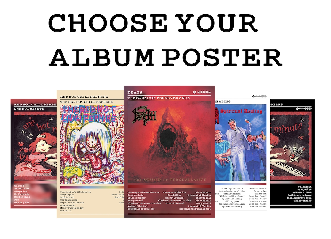 Choose Your Own Album Poster, Custom Album Poster, Music Gift Ideas ...