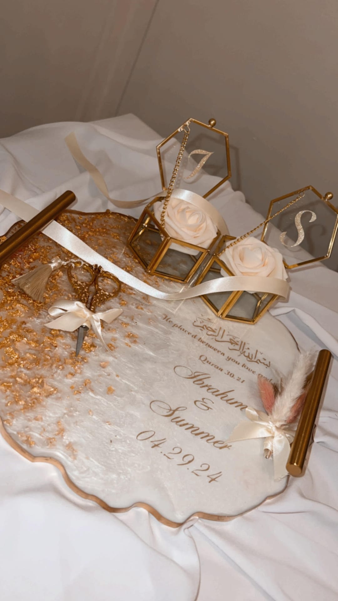 Handmade Wedding Tray, Engagement Tray, Wedding Gift, Personalized ...