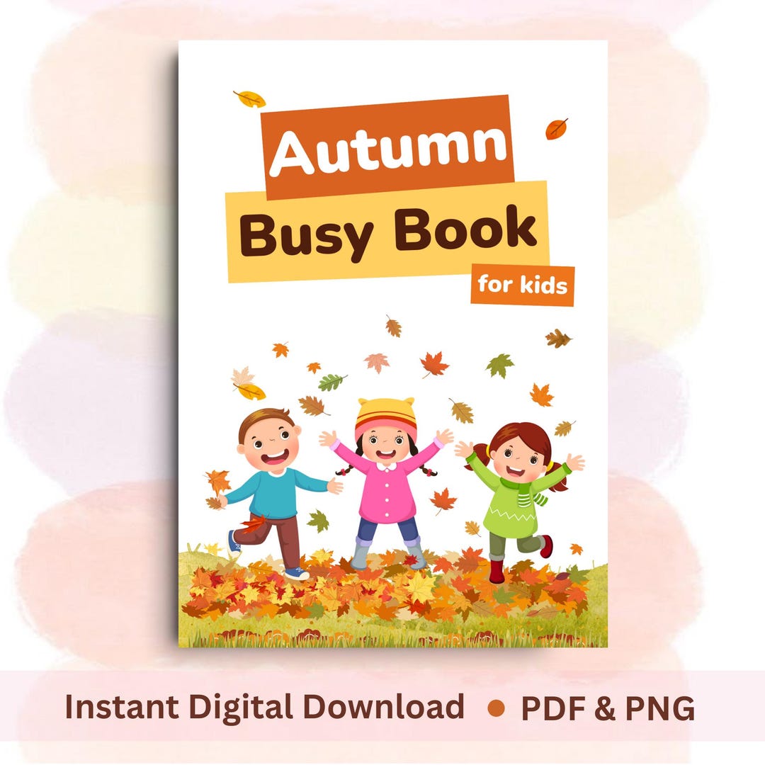 Autumn Busy Book for Kids, Printable Fall Activity Pages, Toddler ...
