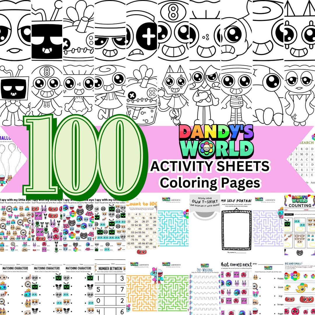 100 Dandys World Activity Sheets & Coloring Pages - Instant Download, 8 ...