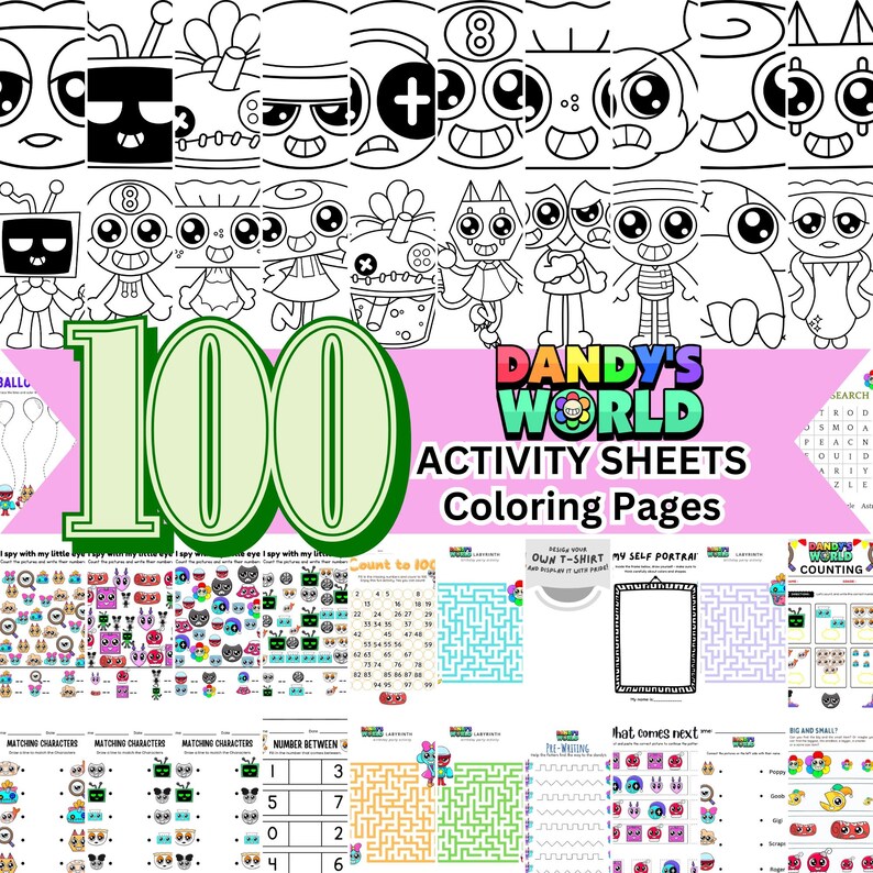 100 Dandys World Activity Sheets & Coloring Pages - Instant Download, 8 ...