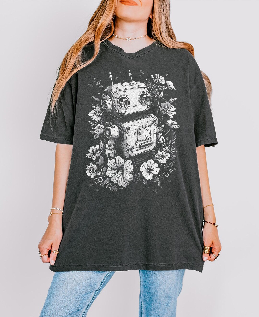 Comfort Colors® Cottagecore Robot Shirt | Robot Shirt | Vintage Robot ...