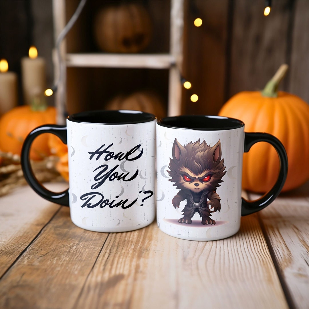 Chibi Werewolf Mug, Halloween Coffee Mug, 15oz Ceramic - Etsy