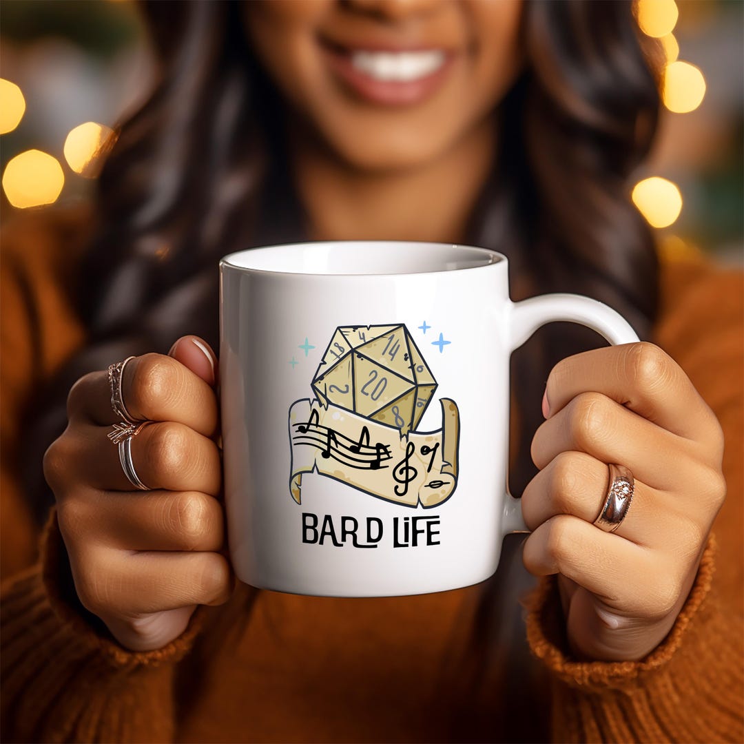 D&D Bard Life, Tabletop RPG Class White Mug 11oz - Etsy