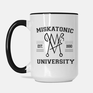 HP Lovecraft, Miskatonic University Alum Mug 15oz, Arkham Massachusetts ...