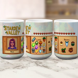 Stardew Valley Mug Featuring the Character of Maru, Along With Her Most ...