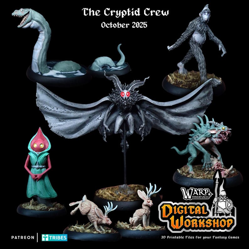 The Cryptid Crew - Warp Miniatures - Etsy UK