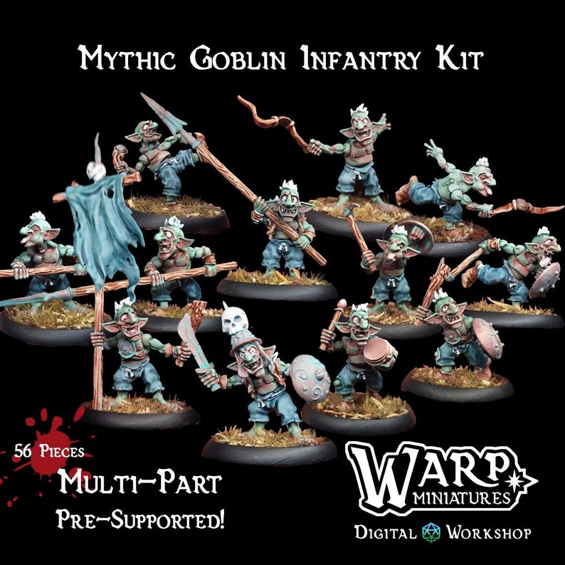 Mythic Goblin Infantry - Warp Miniatures - Etsy UK