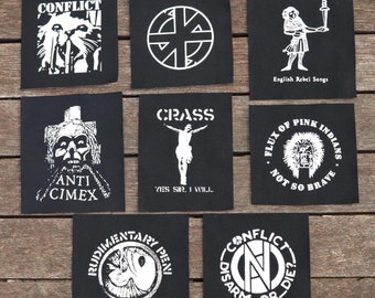 Crass Discharge Subhumans Sticker 4"x3" Crass - Anti-Government, Punk ...