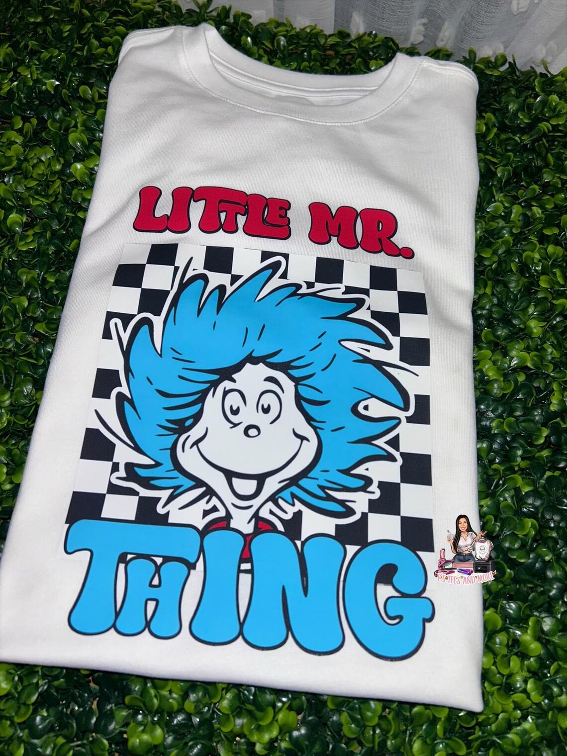 Checkered Dr. Seuss Little Mr. Thing PNG 300 DPI - Etsy