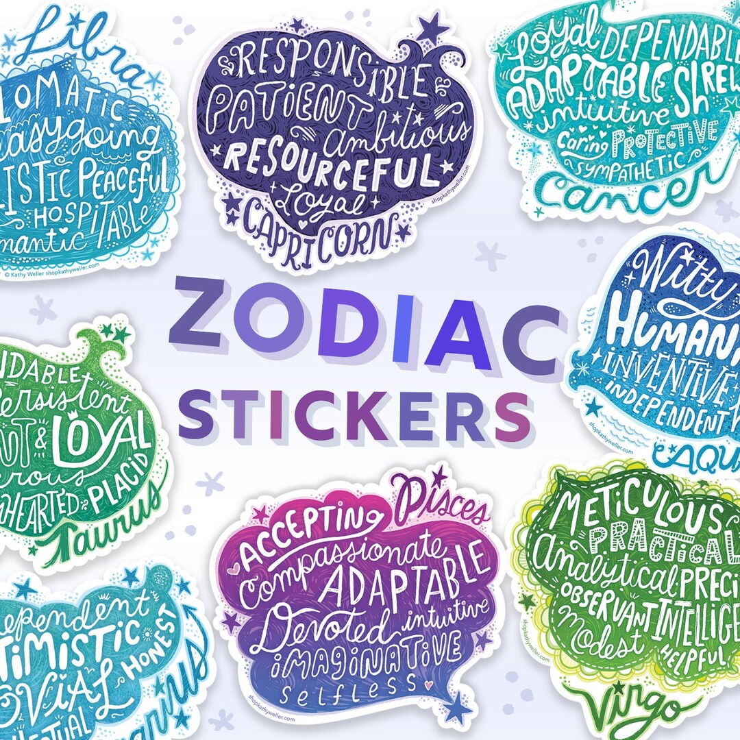 Capricorn Sign Astrology Zodiac Sticker Gift Star Sign Sticker Cap ...