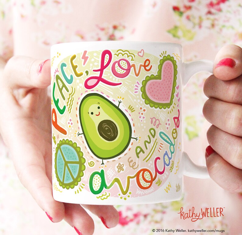 Avocado Mug Avocado Gift Vegan Gift Vegan Mug Vegetarian Gift | Etsy