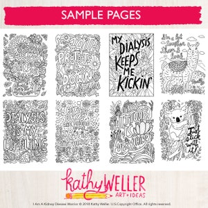 Kidney Coloring Book Kidney Disease Book Kidney Disease Warrior ...