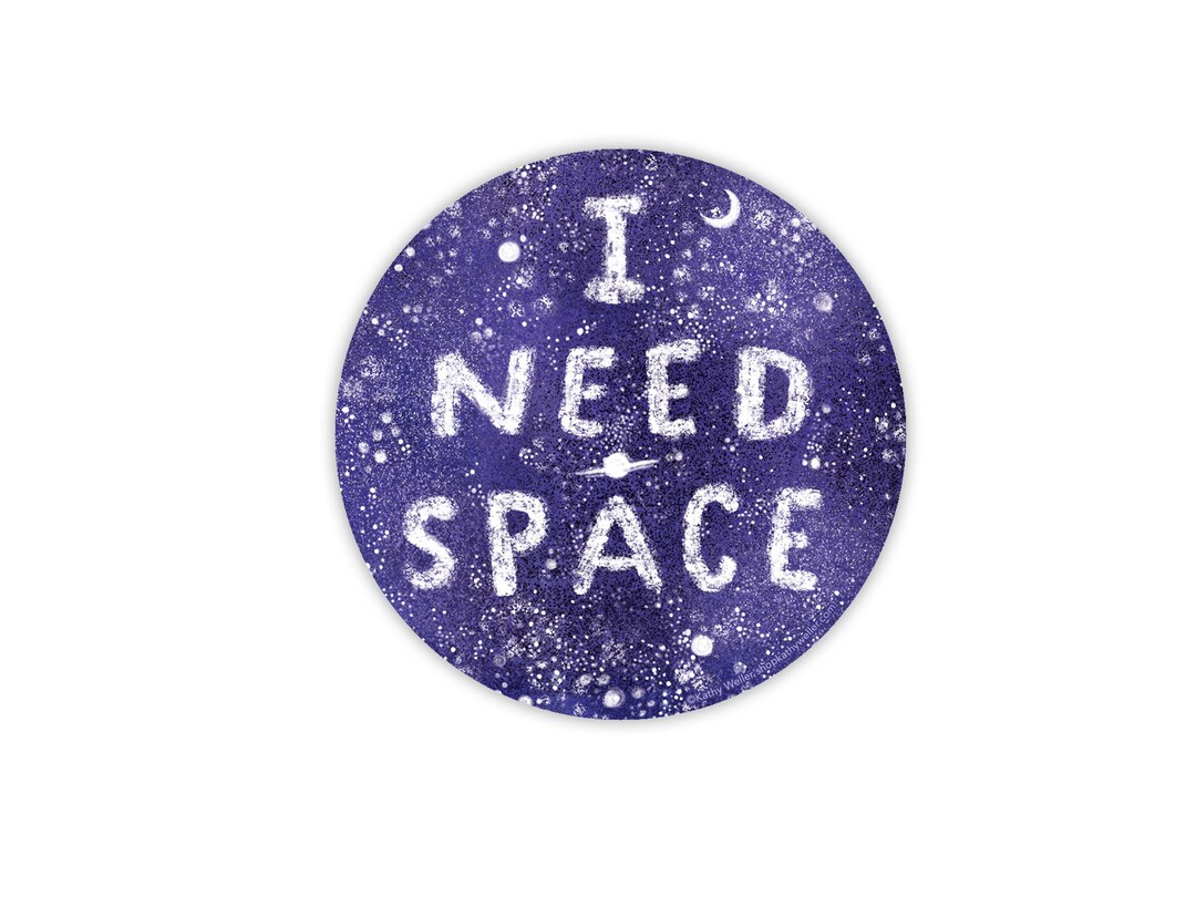 I need space sticker, galaxy sticker, Please go away sticker, introvert ...