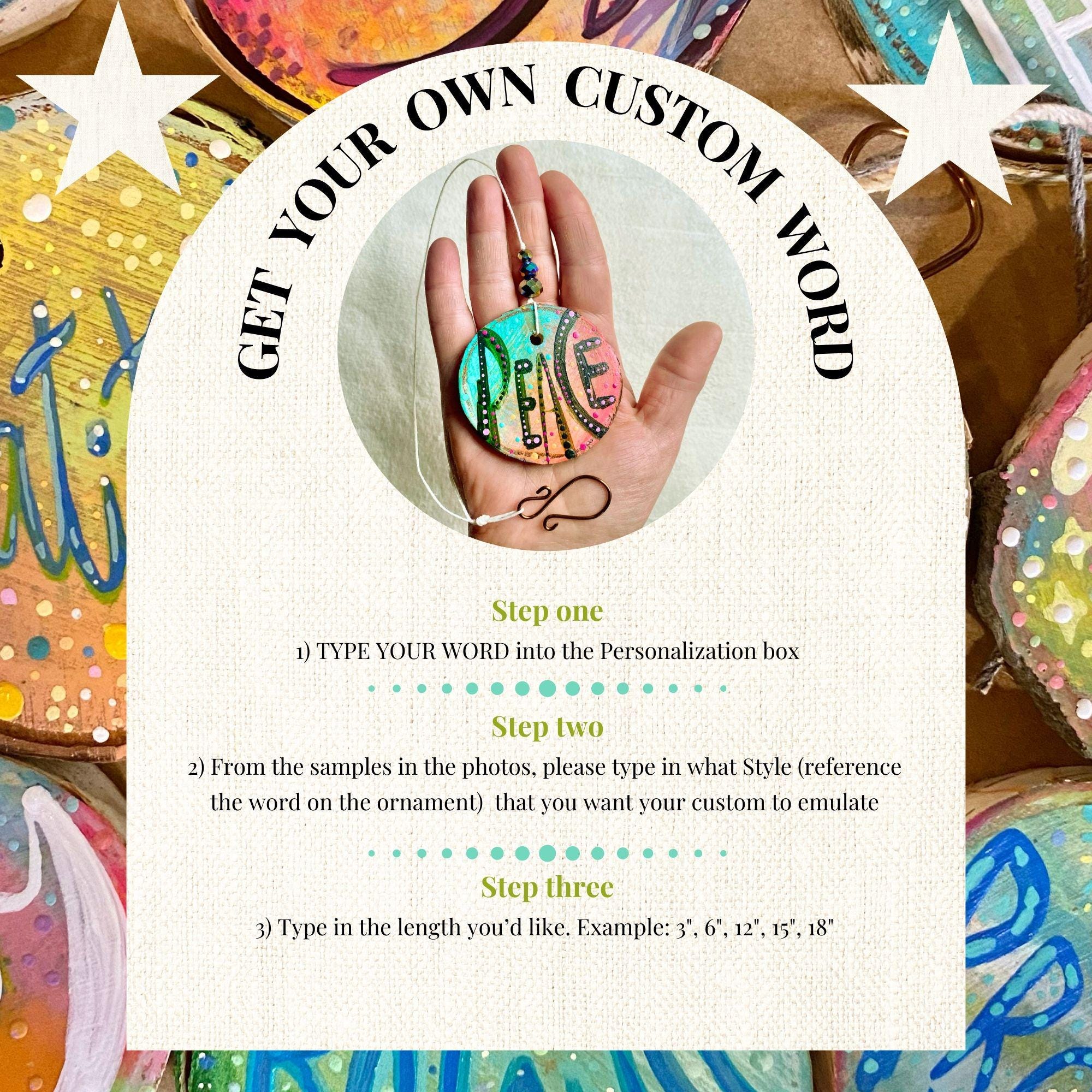 Custom Word of the Year Original Art - Custom Painted Word - Hand ...