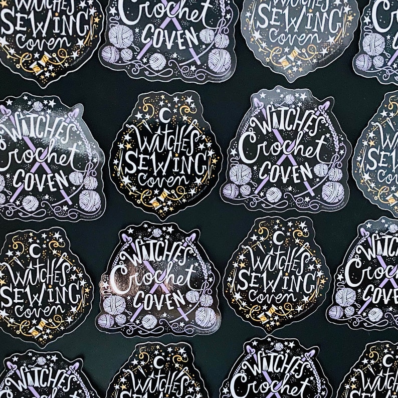 Witches' Crochet Coven Knitting Witch Crochet Sticker - Etsy