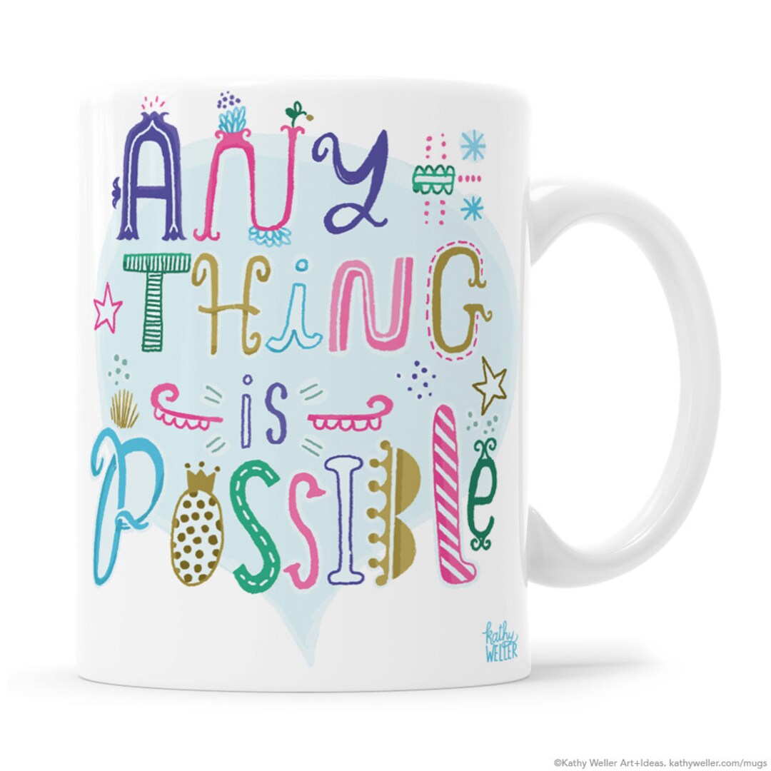 Cute Mug, Inspirational Mug, Mug Inspirational, Positive Energy ...