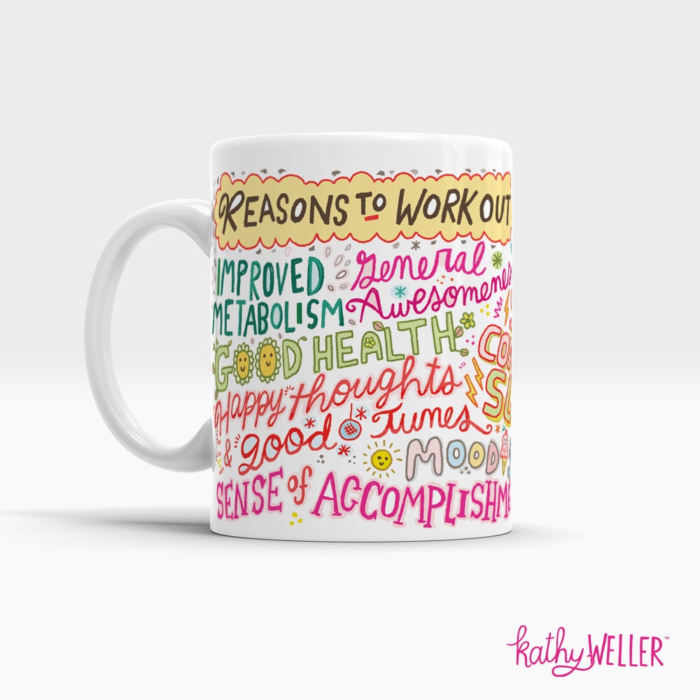 Exercise Mug Crossfit Gift Kettlebell Weightlifting Gift Workout Mug ...
