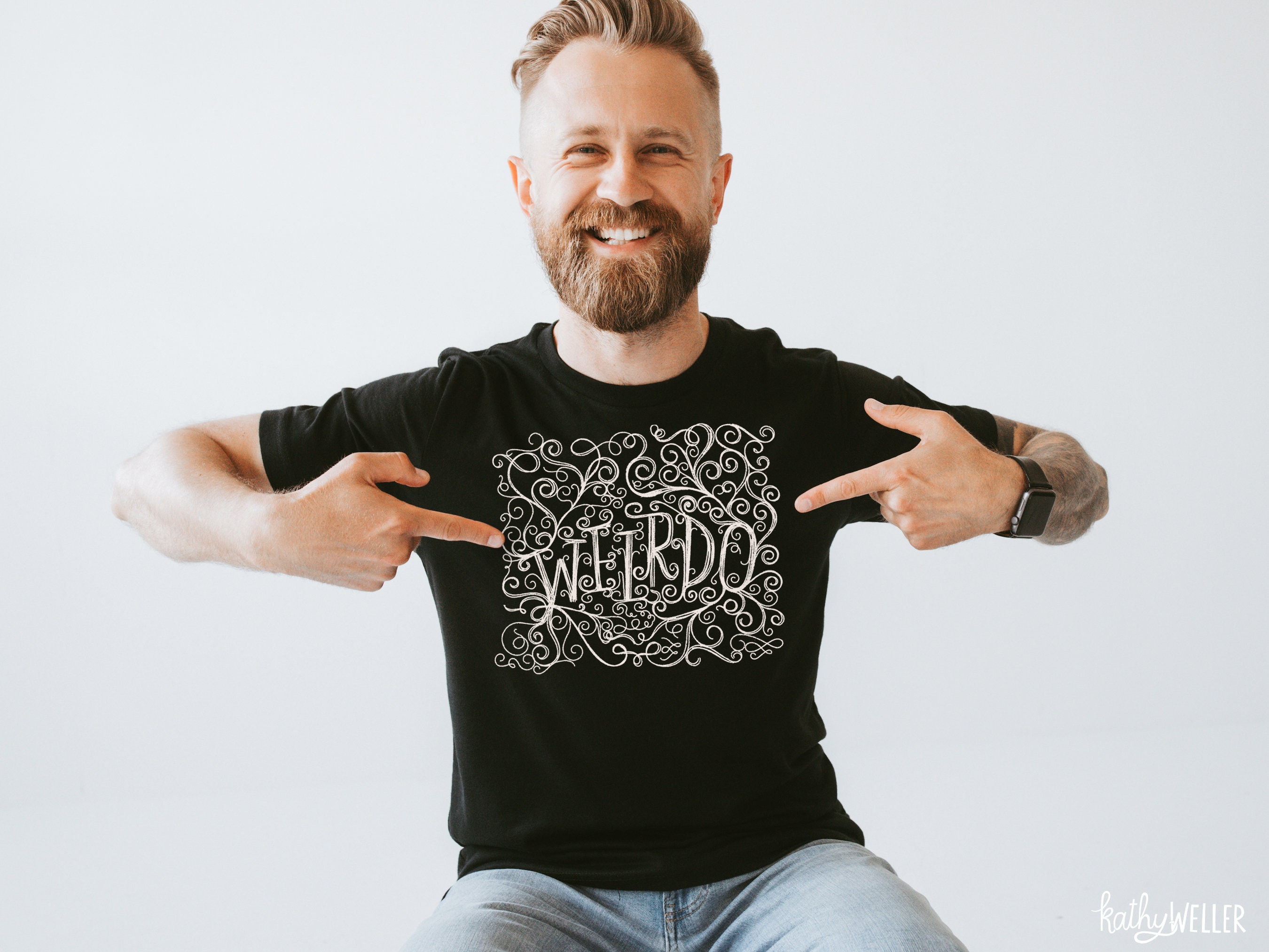 Weirdo Wrought-iron Gate Style Hand-lettered Goth T-shirt - Etsy Canada